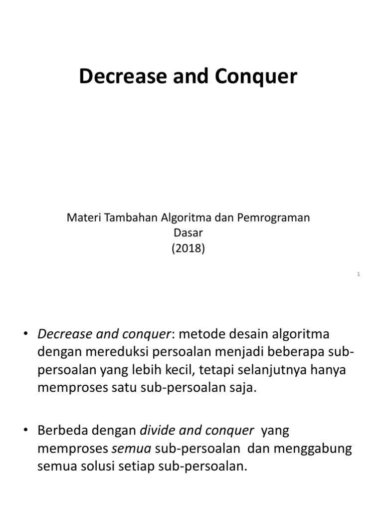 Algoritma Decrease And Conquer Pdf 4862
