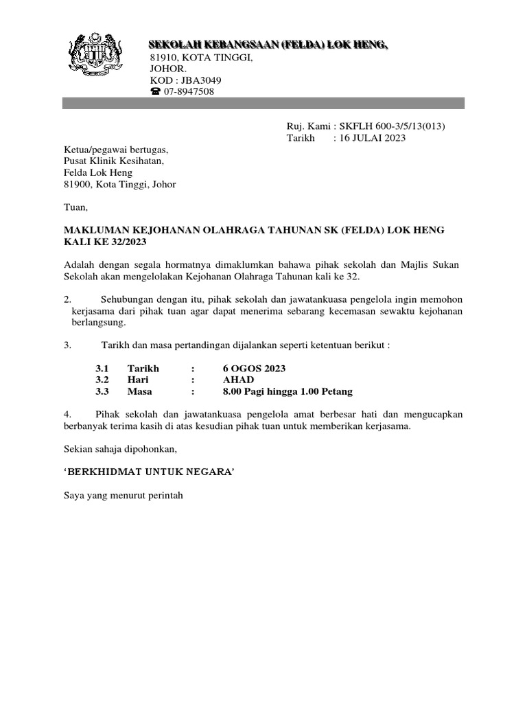 Surat Suratan 2023 | PDF