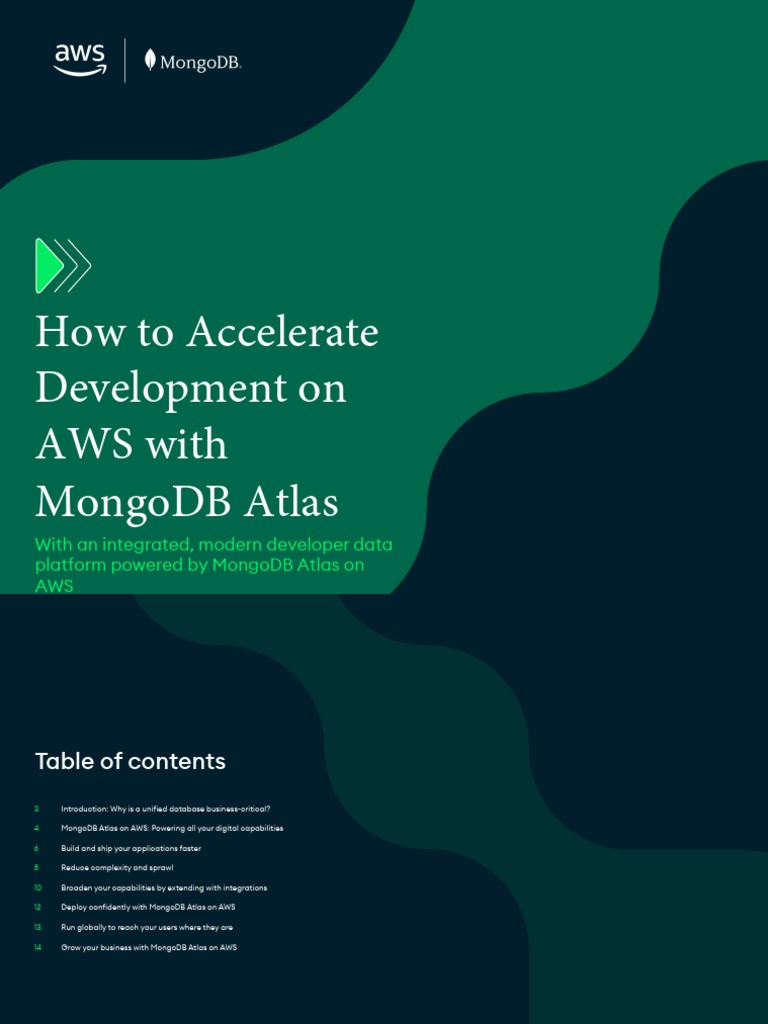 Mongo DB Atlas On AWS - FINAL - Drive Innovation at Scale - New - Title - V1 | PDF | Amazon Web ...