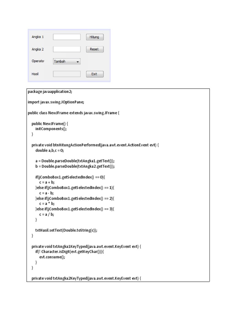 Latihan 1 GUI | PDF | Java Platform | Computer Programming
