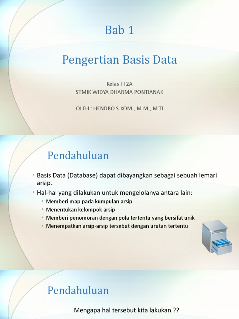 Pengertian Basis Data | PDF Pengertian Basis Data | PDF