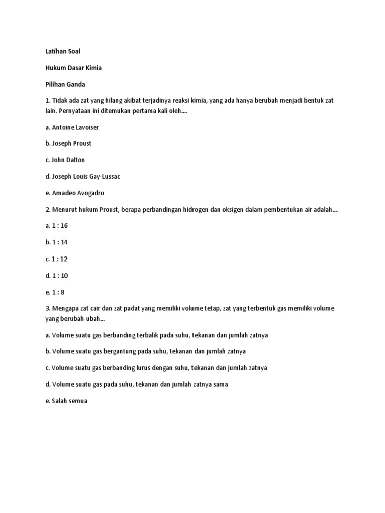 Latihan Soal PAS | PDF