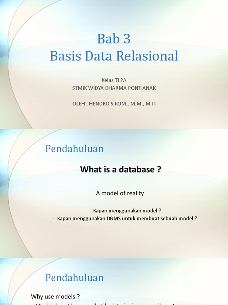 Basis Data Relasional | PDF | Komputer