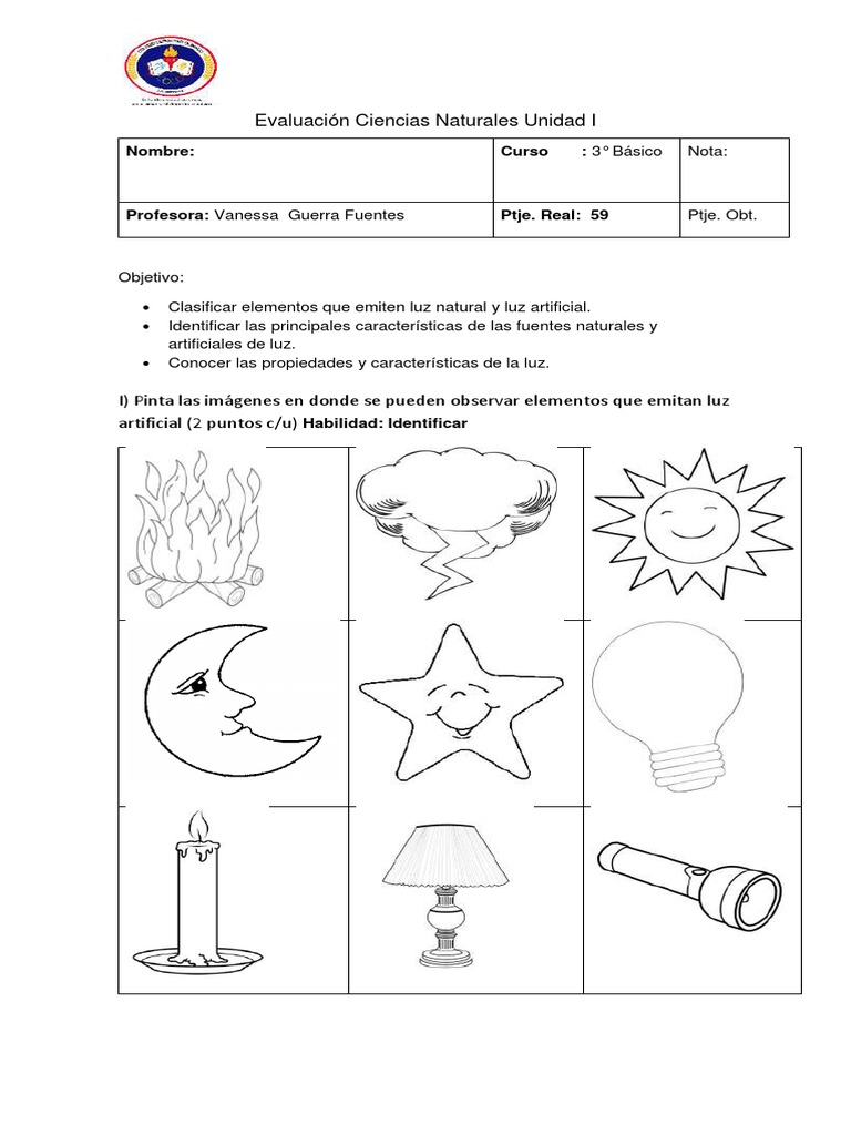 Luz Natural y Artificial para Niños | PDF | Ligero | Color