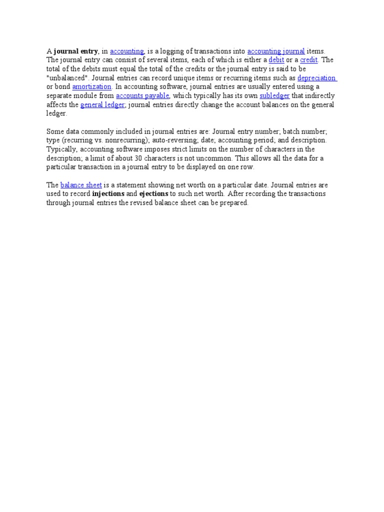 Understanding Journal Entry Types | PDF