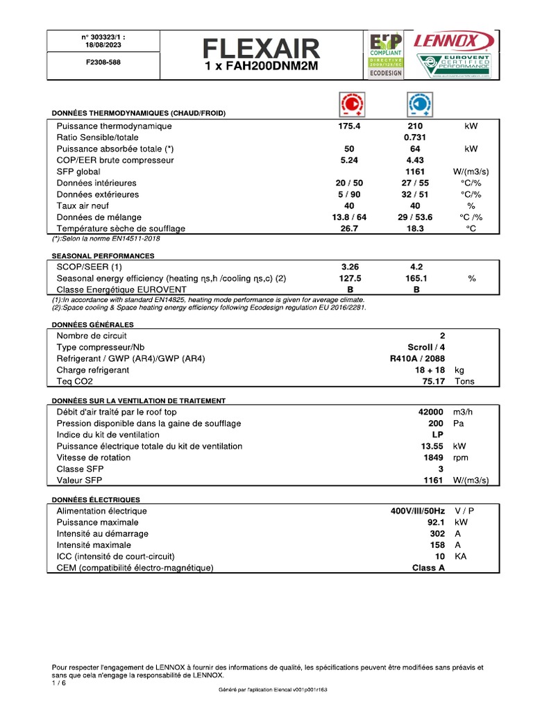 Fiche Technique VF | PDF