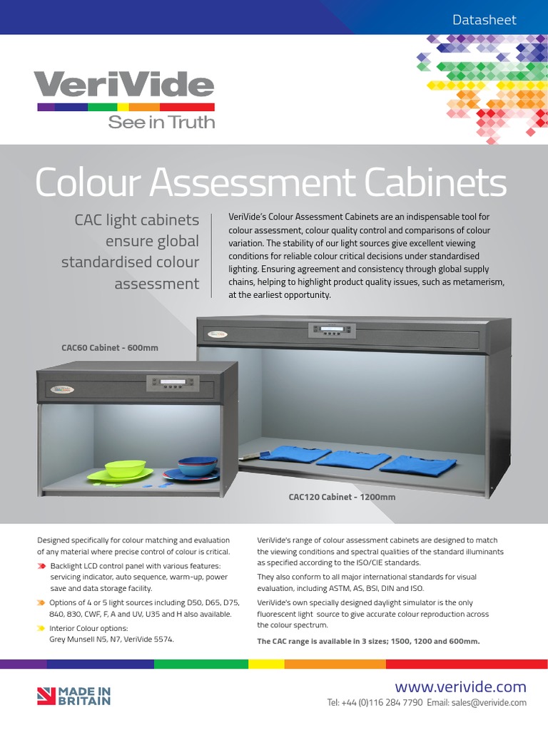 VeriVide Colour Assessment Cabinets | PDF