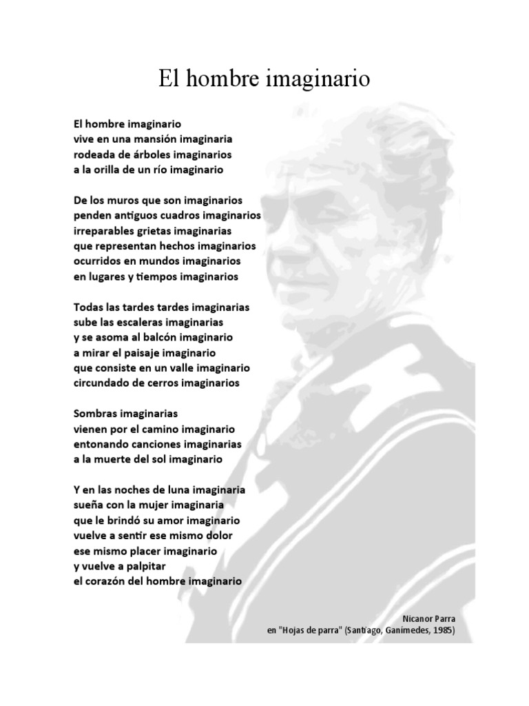 El Hombre Imaginario Nicanor Parra | PDF | Poesía