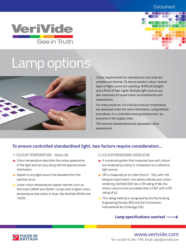 VeriVide 840P15 Colour Assessment Booths | PDF