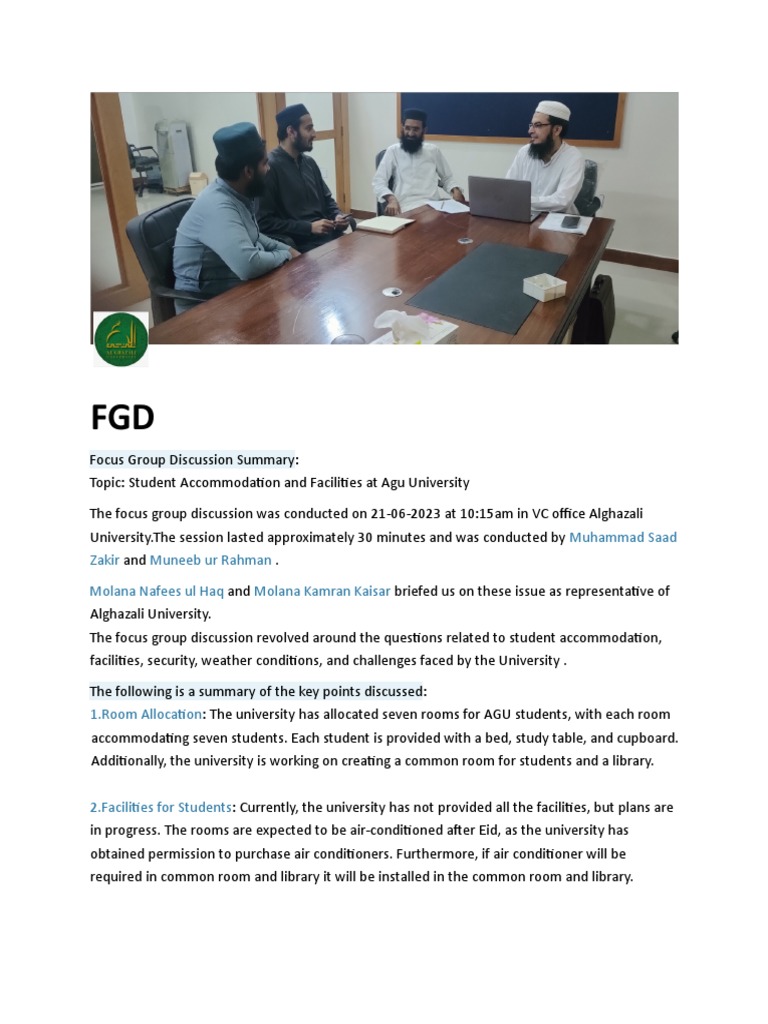 FGD Summary M&S. | PDF