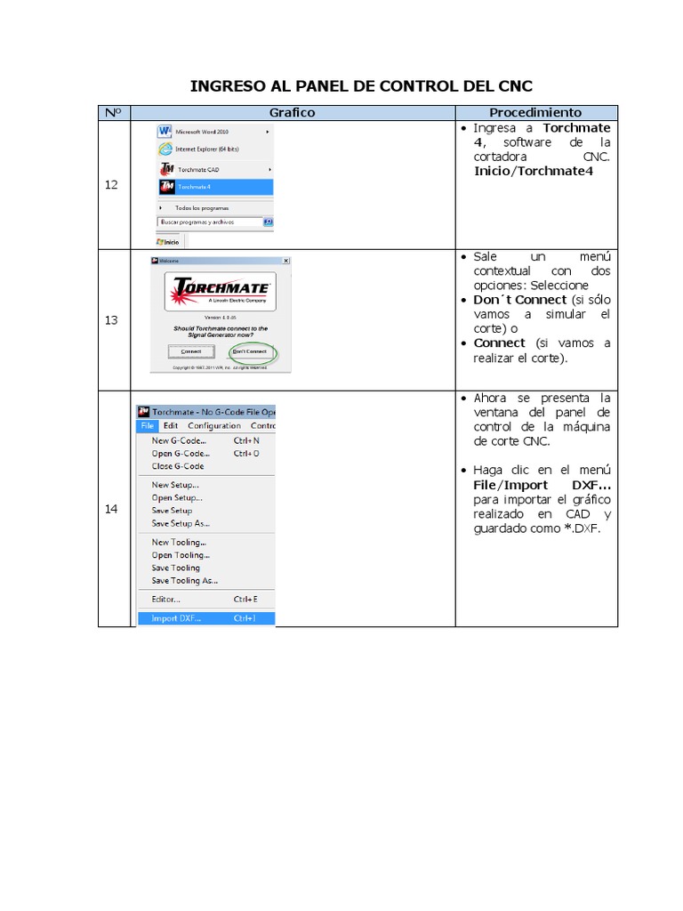 Ingreso Al Panel de Control Del CNC | PDF | Informática | Software