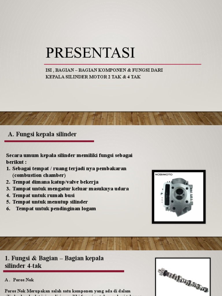 Fungsi dan Komponen Kepala Silinder Motor | PDF