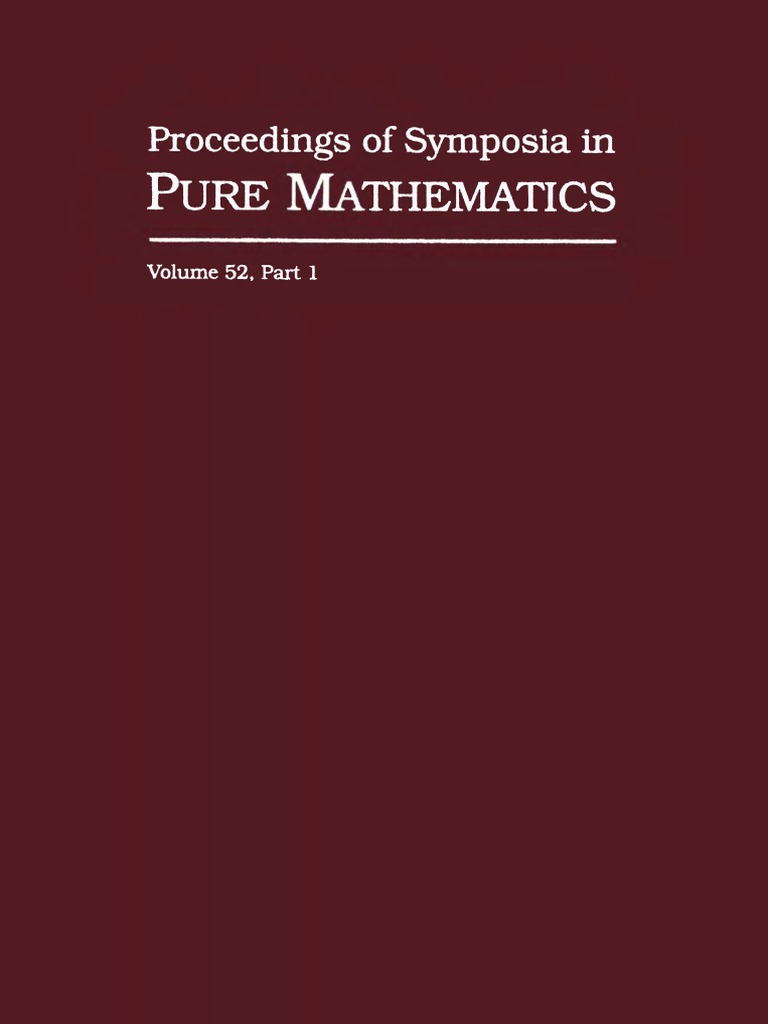 Several Complex Variables and Complex Geometry, Part 1 by Eric Bedford ...