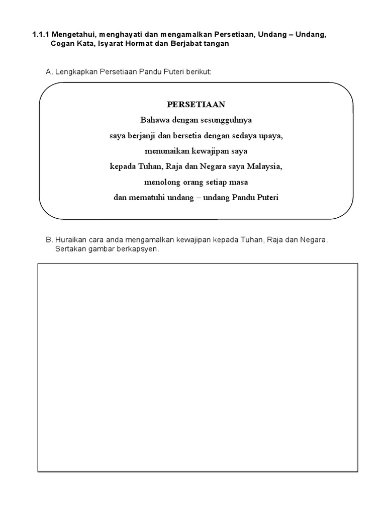 Panduan Persetiaan dan Undang-Undang Pandu Puteri | PDF