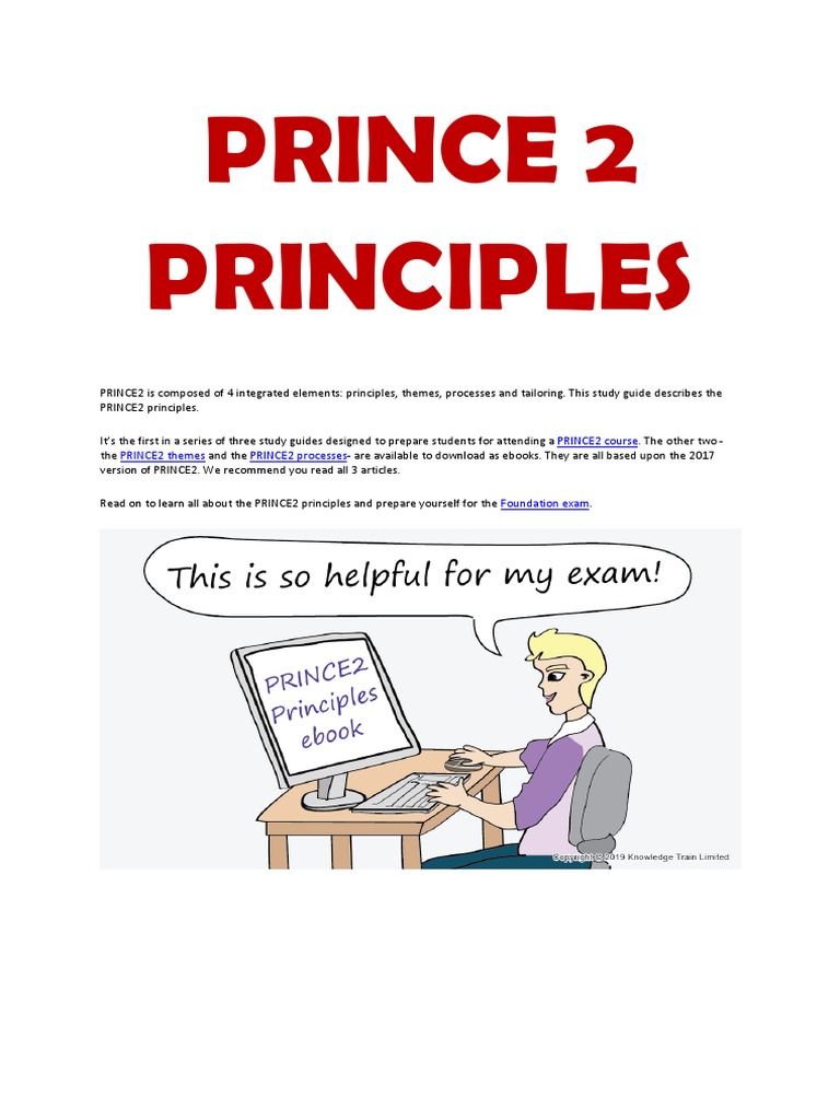 PRINCE 2 - Principles | PDF