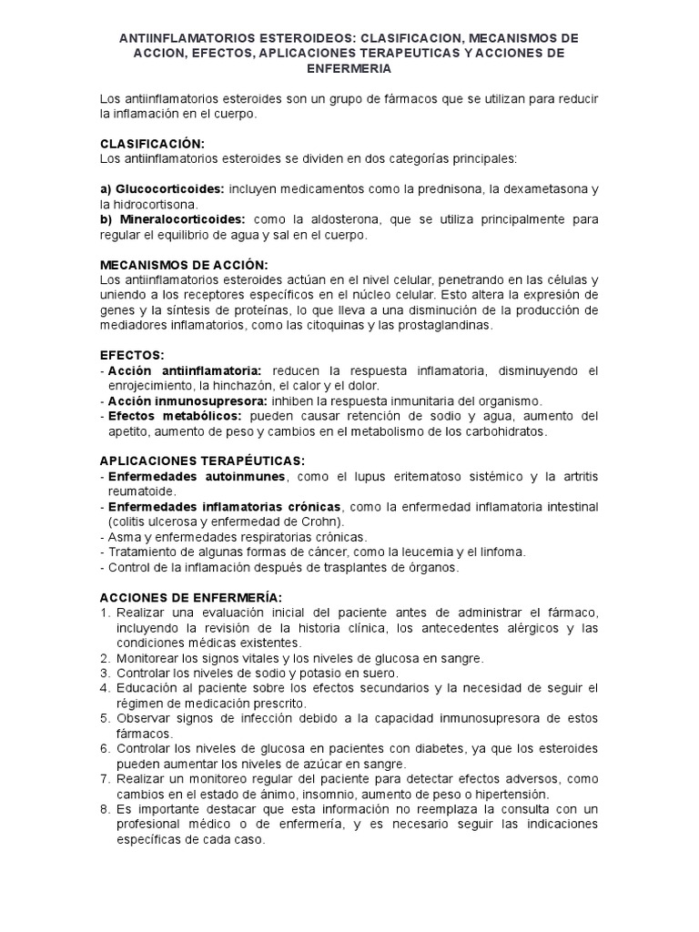 Antiinflamatorios Esteroideos | PDF