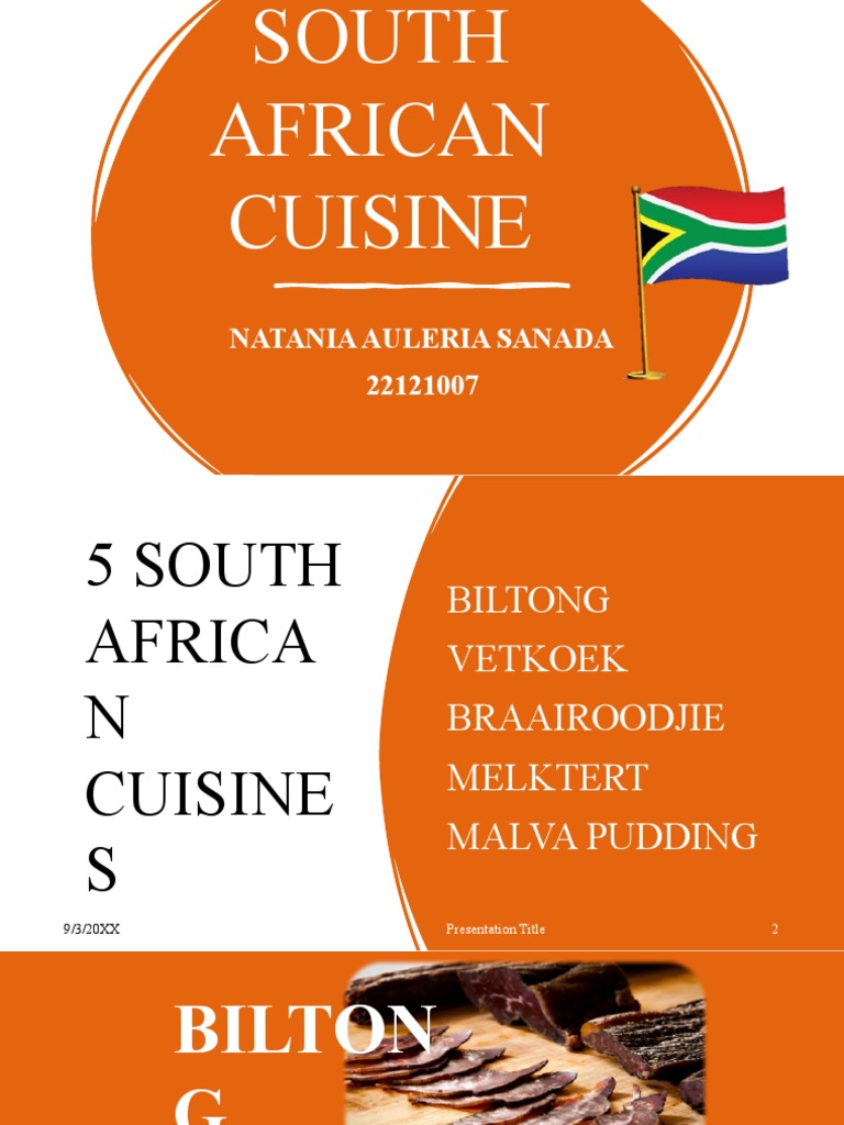 South African Cuisine | PDF | Food And Drink | Western Cuisine