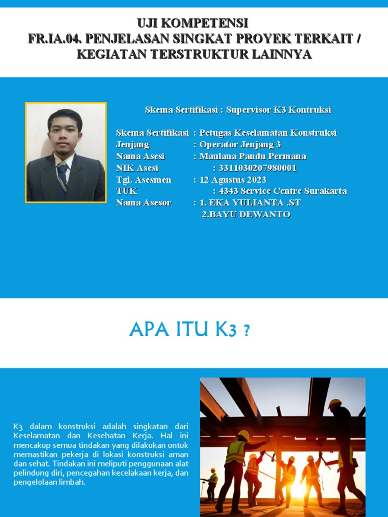 Presentasi K3 (Maulana Pandu Permana) | PDF