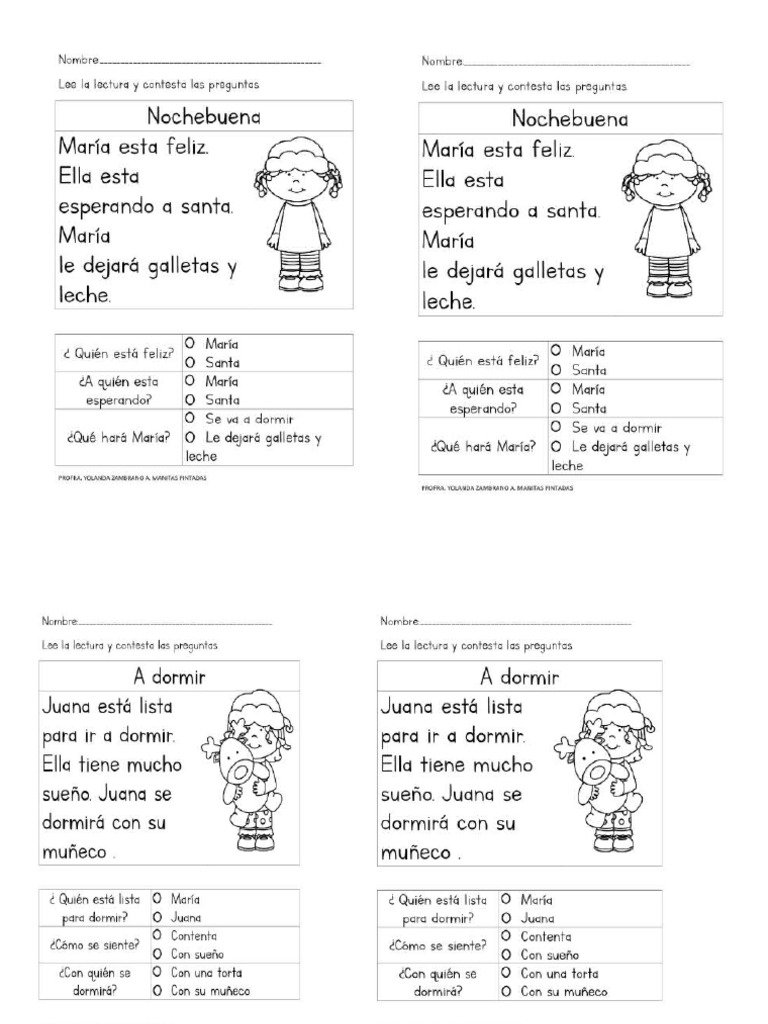 Comprension Lectora 1º | PDF