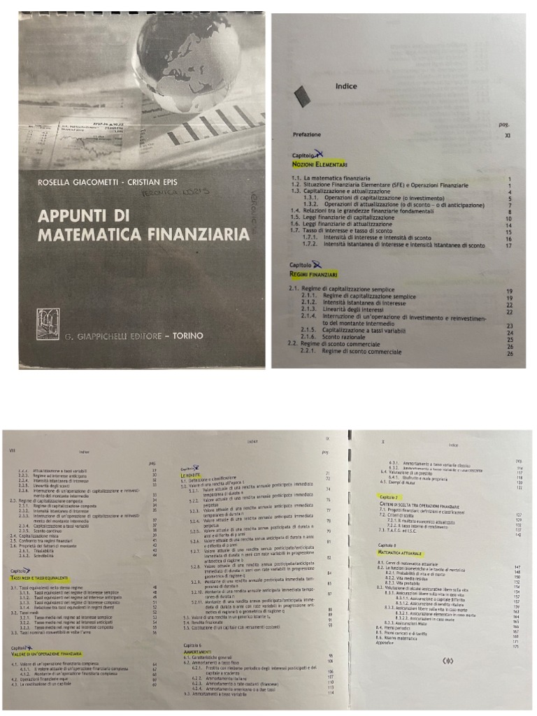 Matematica Finanziaria Libro | PDF