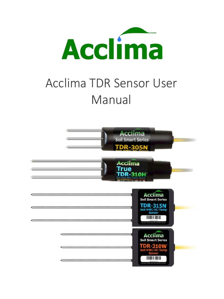 Acclima TDR Sensor User Manual | PDF | Home & Garden | Computers