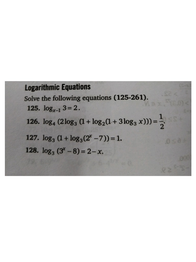 Arihant Problems in Mathematics (Logarithm's) | PDF