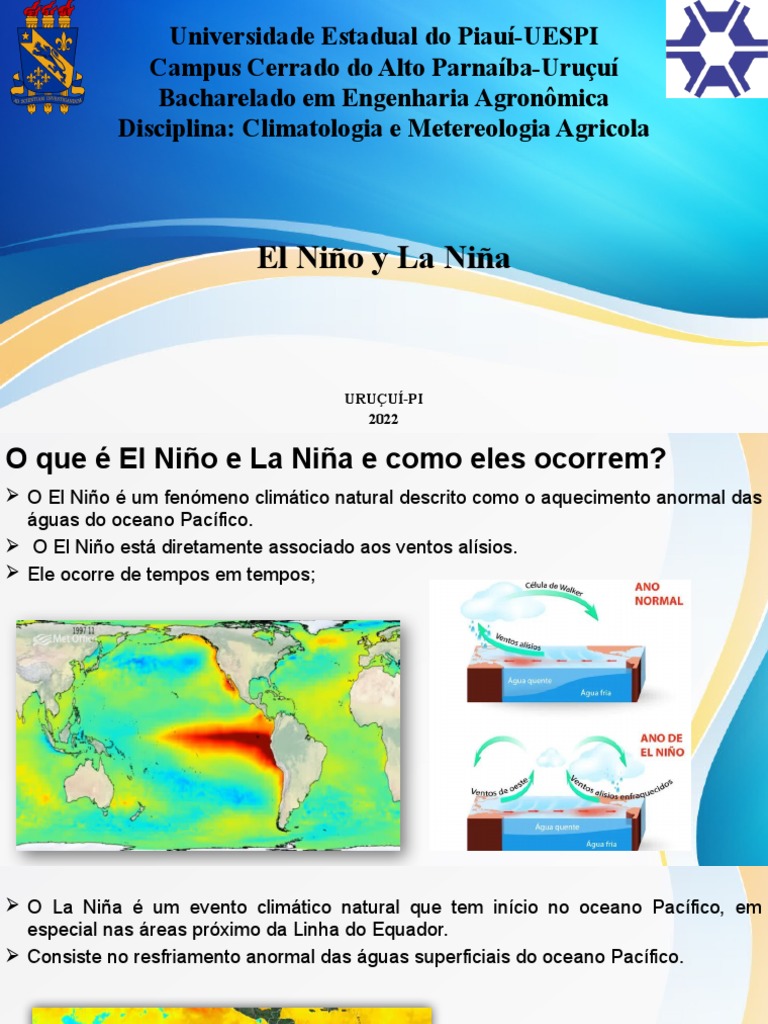 El Nino E La Nina Pdf El Nino Meteorologia