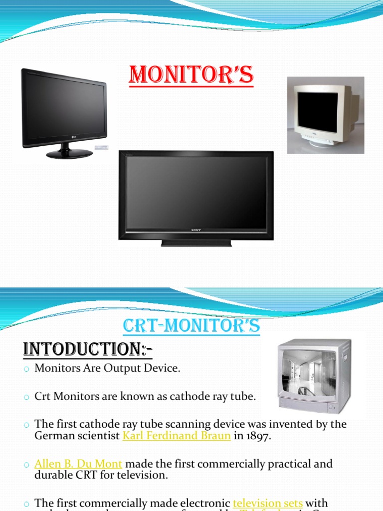 Monitor | Download Free PDF | Cathode Ray Tube | Computer Monitor