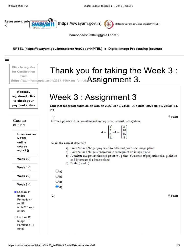 Week 3 Assignment Nptel | PDF