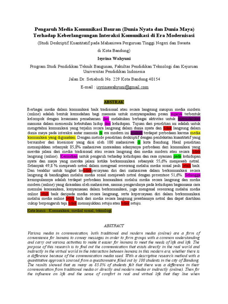 Contoh Karya Ilmiah | PDF