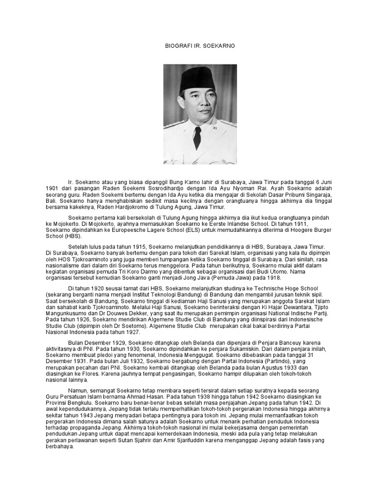 Biografi Ir Soekarno | PDF