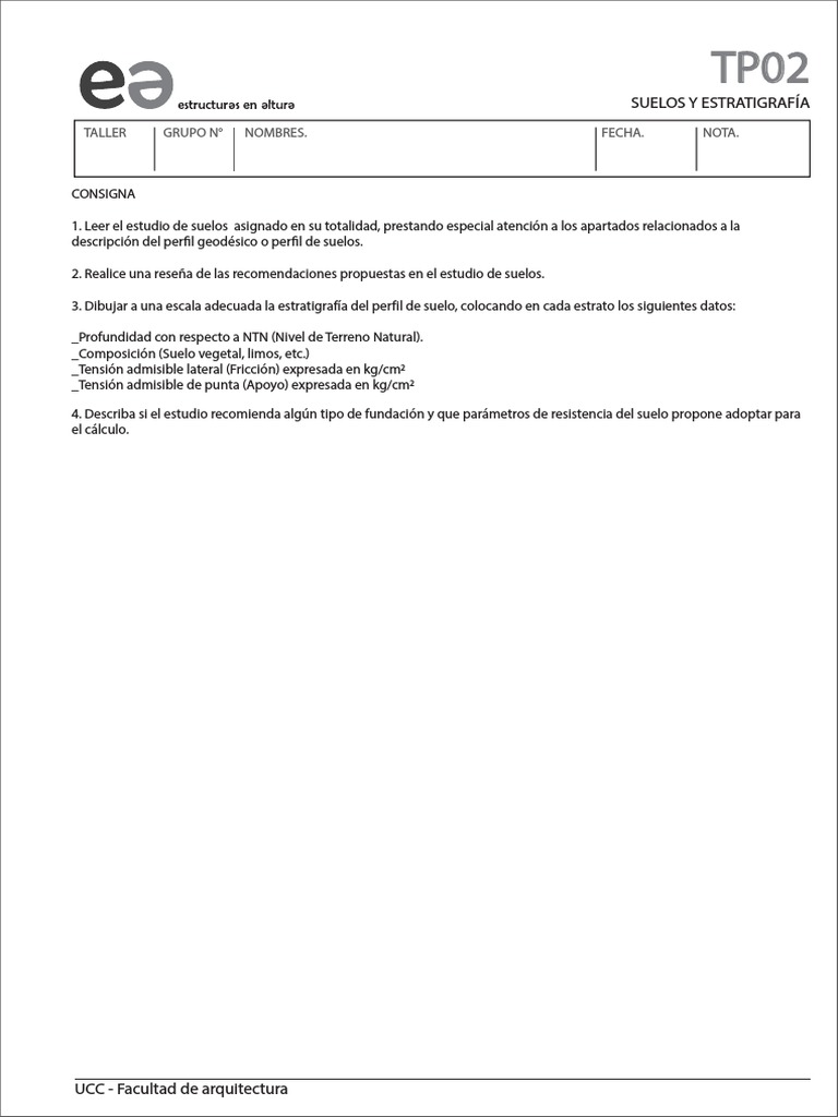 EA2 - TP02-Suelos y Estratigrafía | PDF