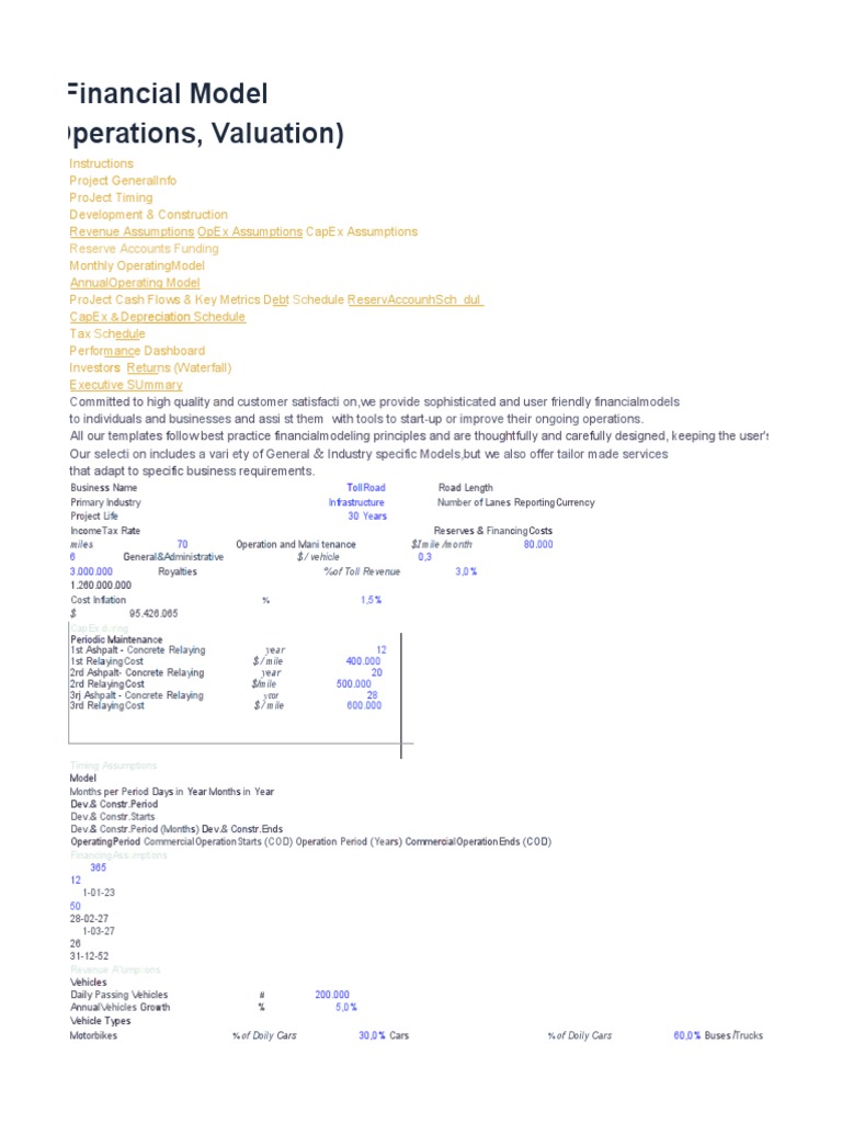 Simunye Cash Loan Toll Road Model | PDF | Loans | Internal Rate Of Return