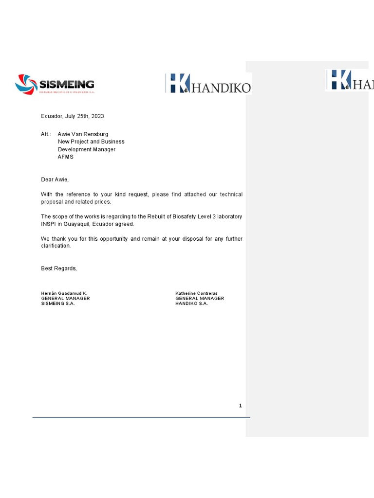 Quotation AFMS Comments | PDF | Home & Garden