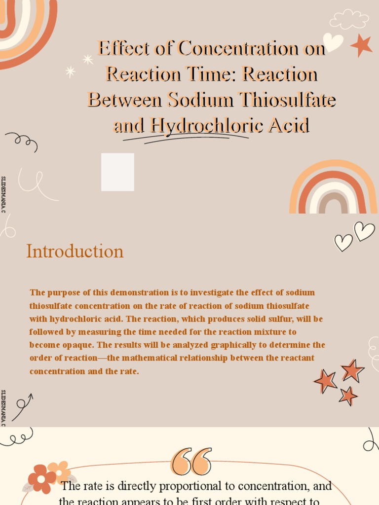 Reaction Between Sodium Thiosulfate And Hydrochloric Acid Ggyn And 0157