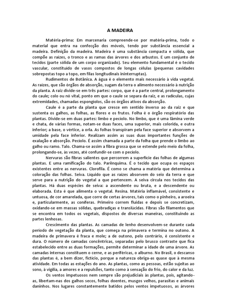 Textos para Digitação - Informática Básica | PDF | Raiz | Madeira