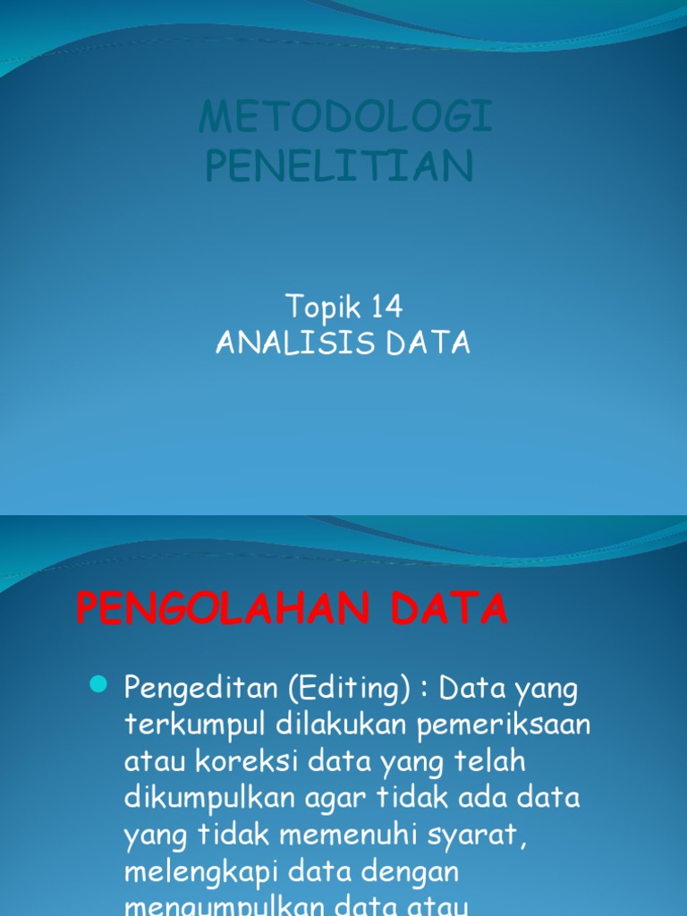 Analisis Data | PDF