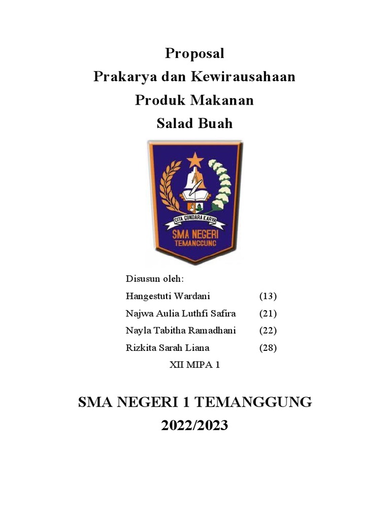 Proposal PKWU Salad Buah | PDF