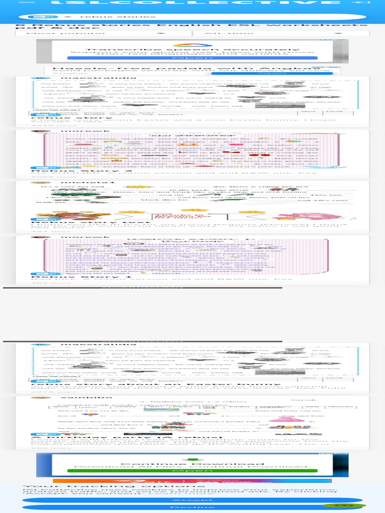 6 Rebus Stories English ESL Worksheets PDF & | PDF