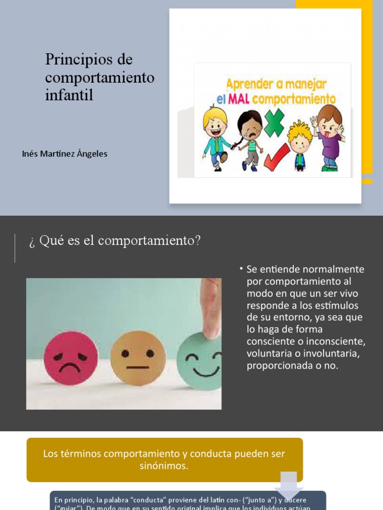 Principios de Comportamiento Infantil | PDF