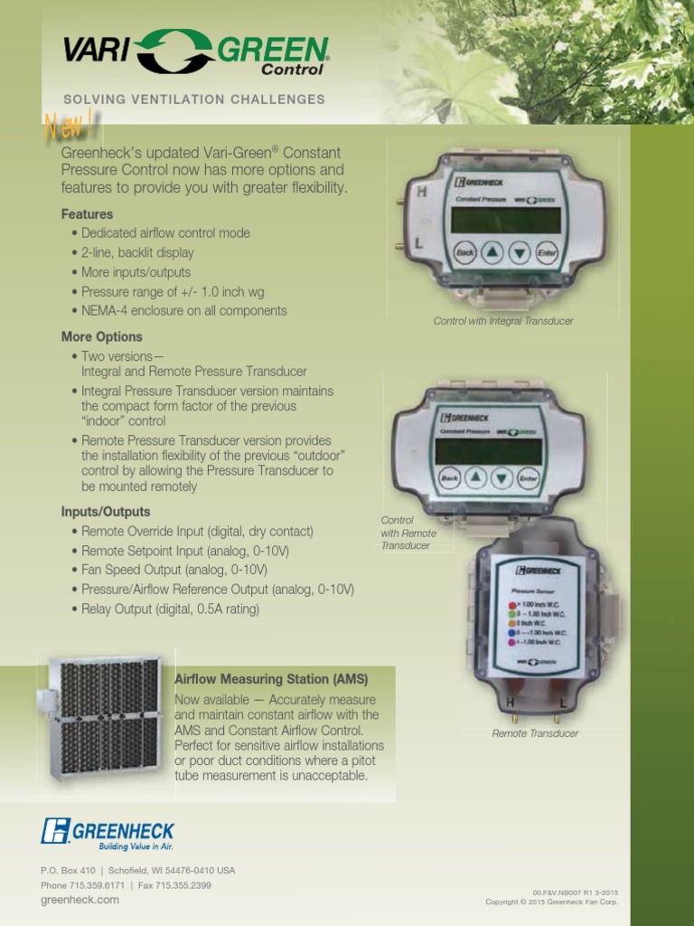 VariGreenControls Flyer | PDF