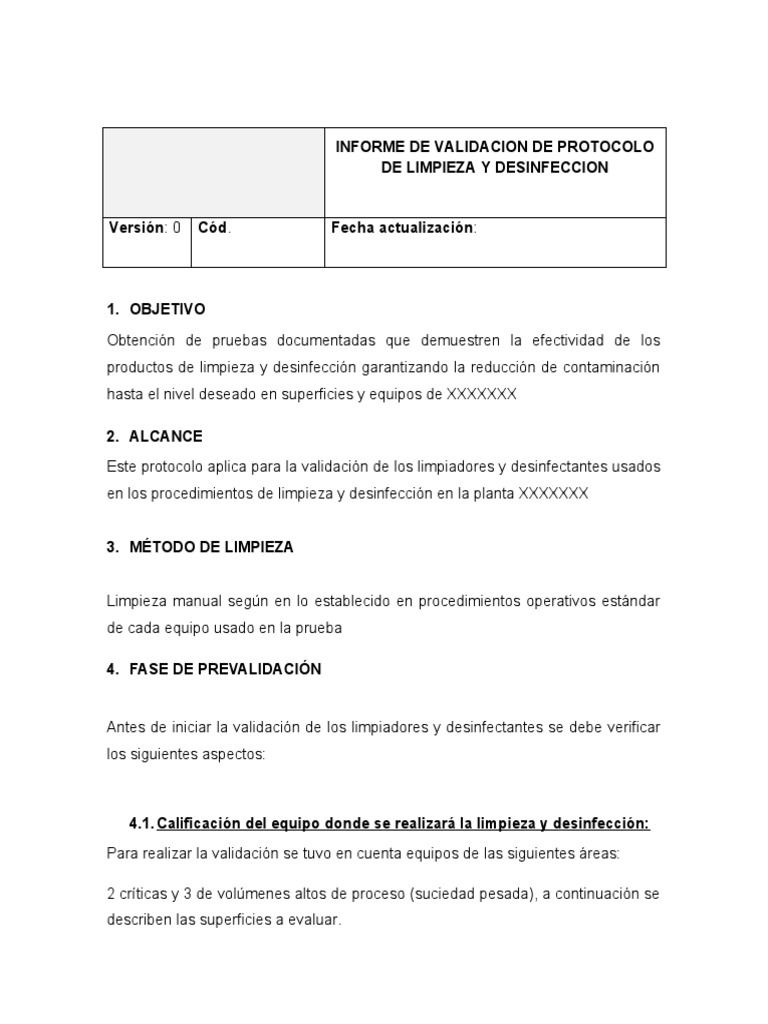 Ejemplo de Protocolo de Validacion Lyd | PDF | Agua | Detergente