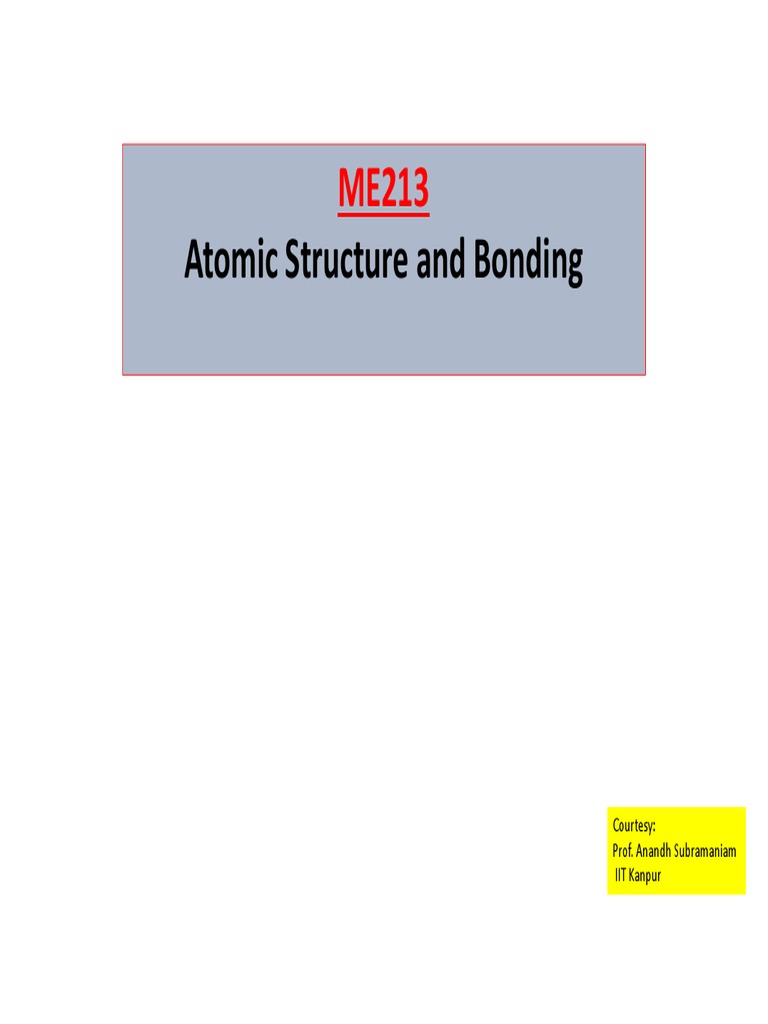 2 Atomic Structure Bonding Pdf Chemical Bond Ionic Bonding