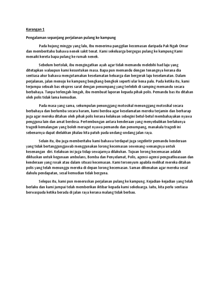 JWP Karangan UASA F3 BM Kertas 2 Model 2 | PDF