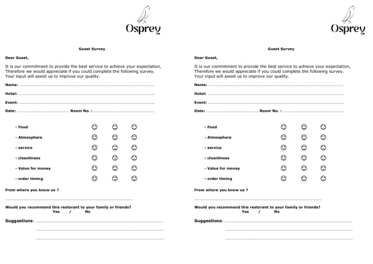 Guest Comments Form (ENG | PDF