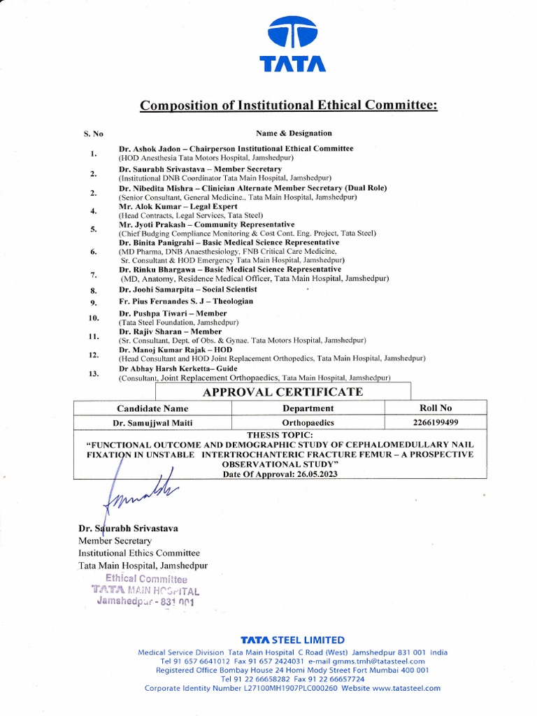 Thesis Protocol Approvement Certificate | PDF