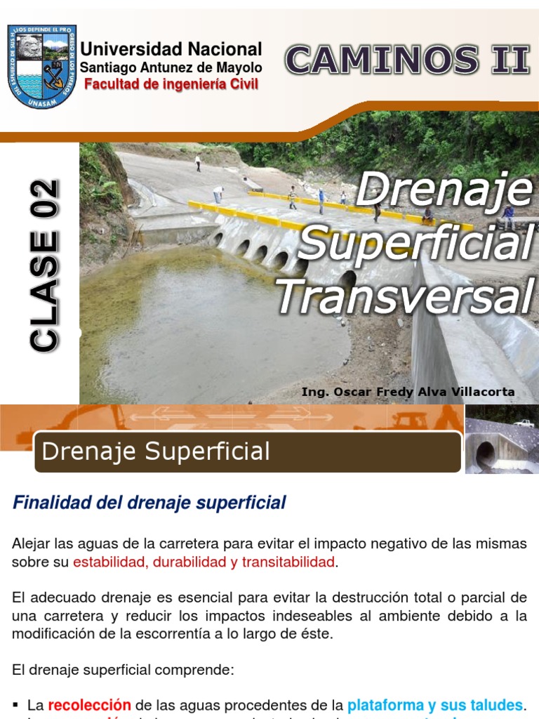 Clase 02 - Drenaje Superficial Transversal | PDF