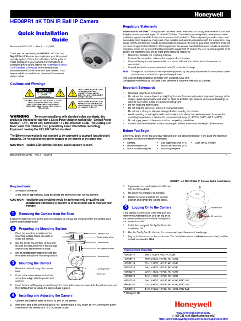 4K IR Ball Camera QIG EN-A | PDF 4K IR Ball Camera QIG EN-A | PDF