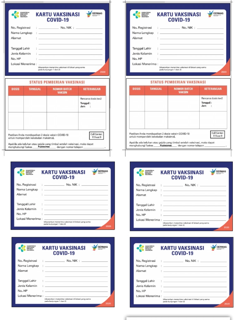 Kartu Covid Boster | PDF